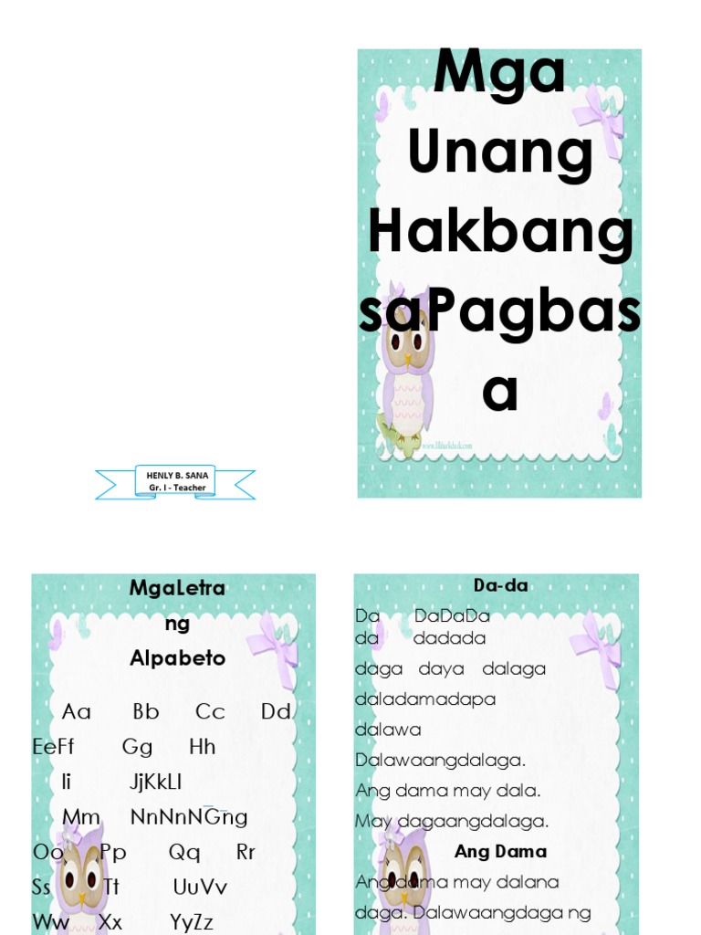 Abakada Unang Hakbang Sa Pagbasa Book