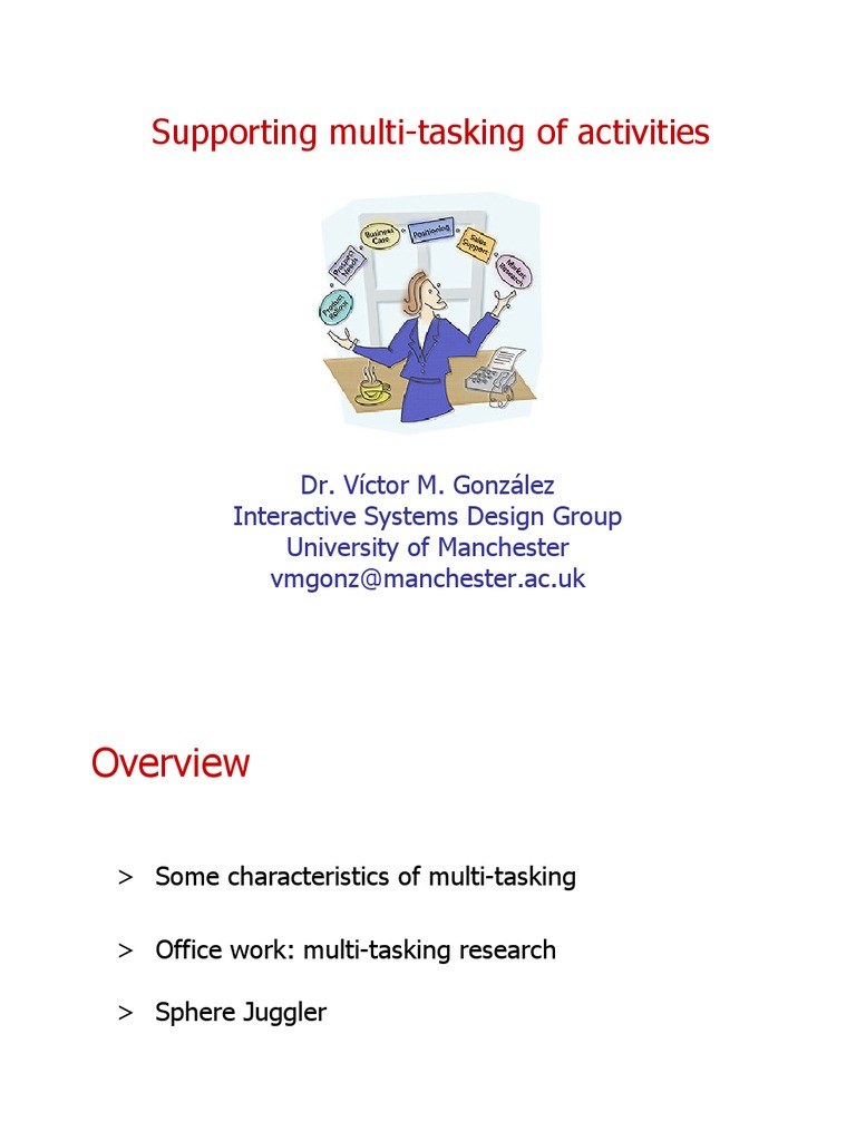 Supporting Multi-Tasking of Activities | PDF | Cognition | Computing