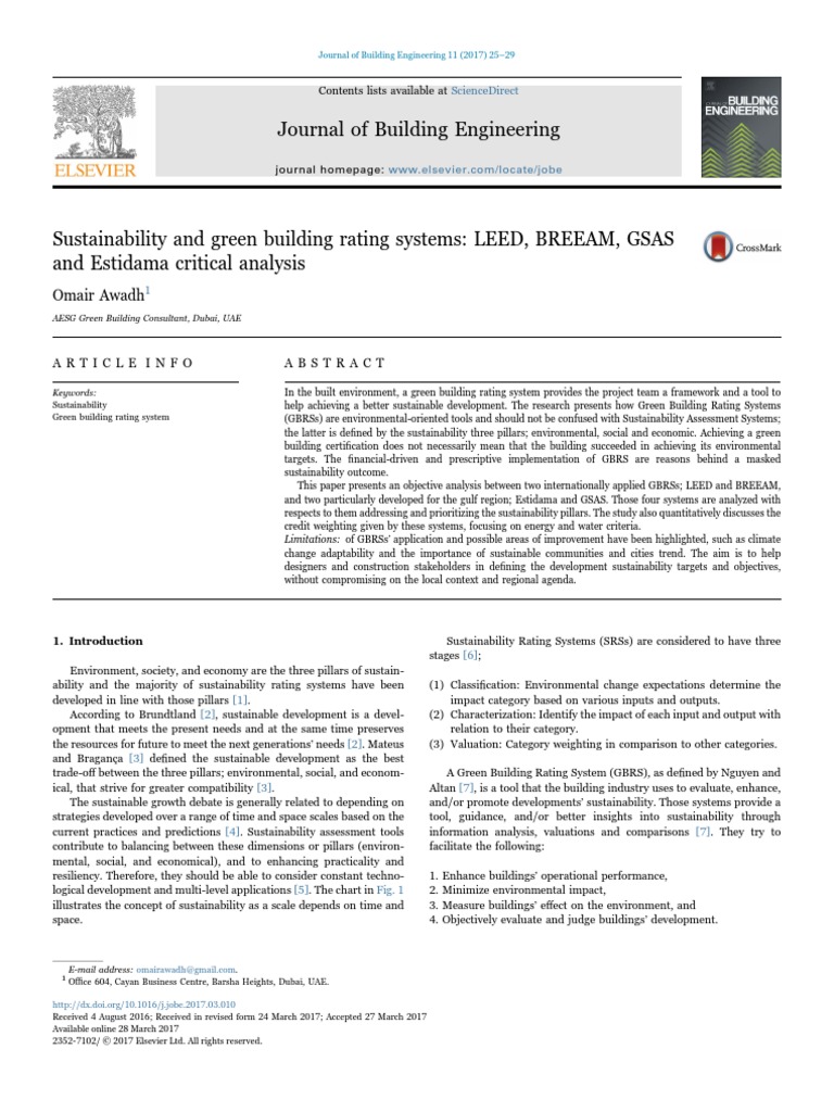 Sustainability and Green Building Rating Systems | PDF | Leadership In ...