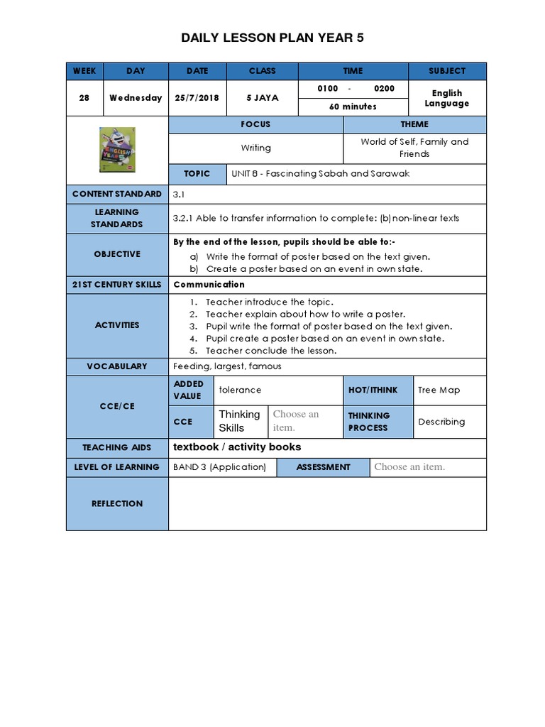 Year 5 Lesson Plan | PDF