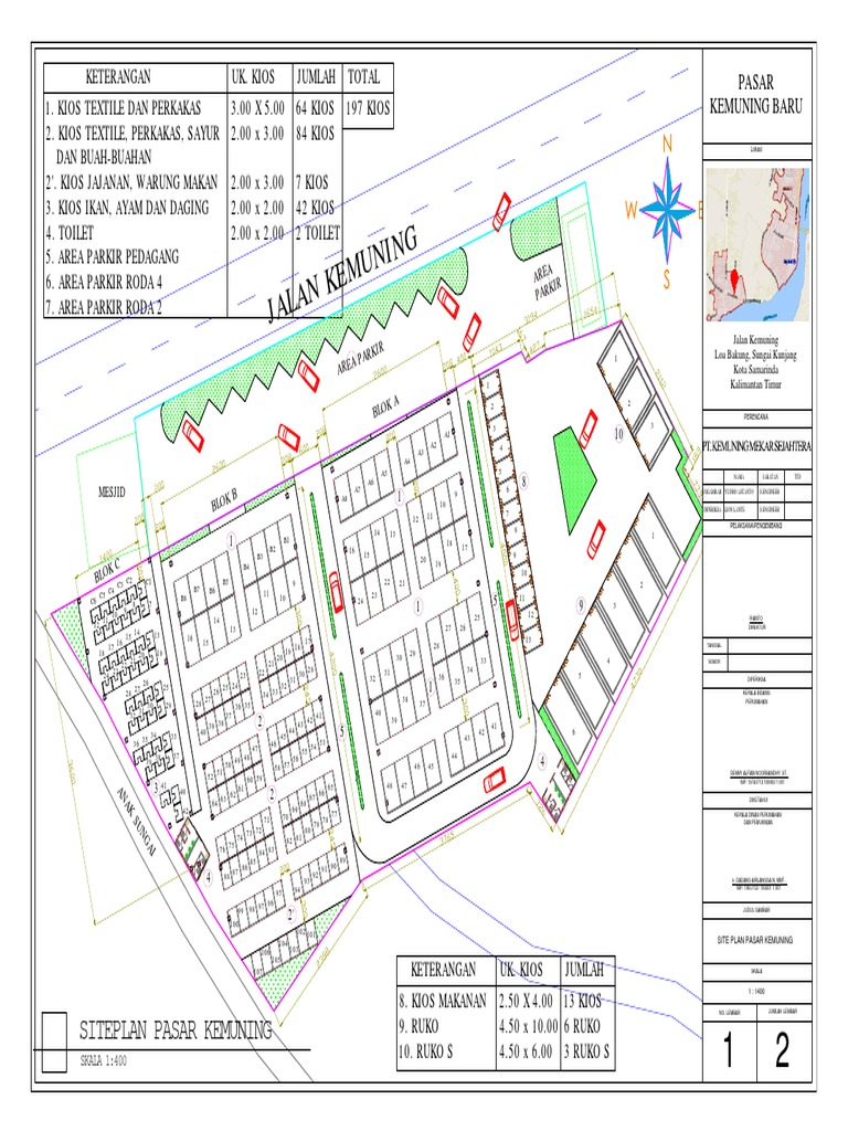 Site Plan Pasar Kemuning 1 | PDF