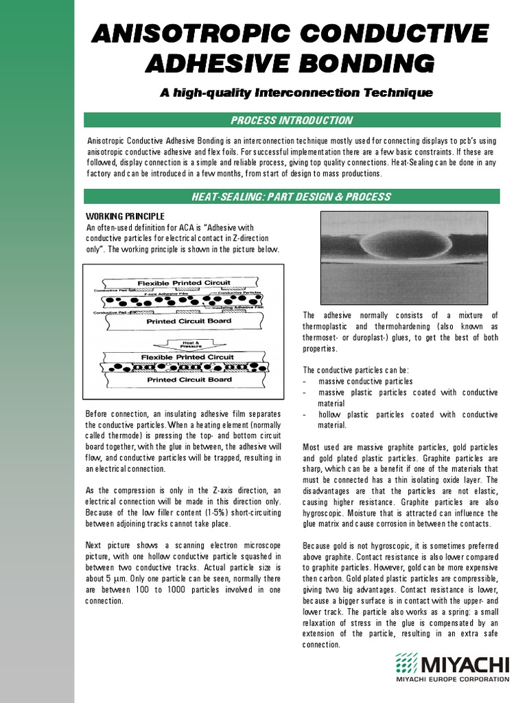 White Paper ACF Bonding Technology 08 10 PDF | PDF | Printed Circuit ...