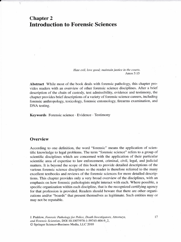 Overview of Forensic Science Disciplines | PDF | Fingerprint | Gene