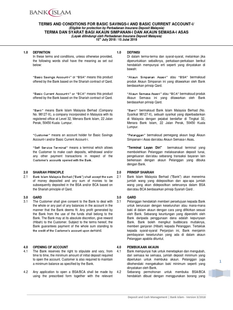 Bank Islam Current Acc | PDF