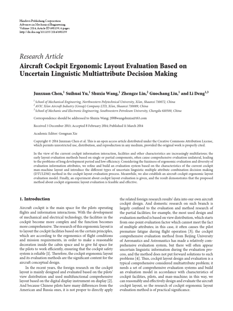 Research Article | PDF | Cockpit | Human Factors And Ergonomics