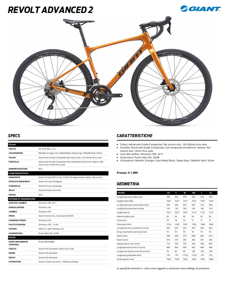 Giant Revolt Advanced 2 Specs Overview | PDF | Nature