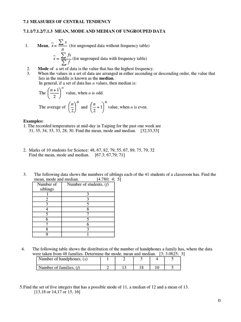 Statistics-1 With Exercises in Text Book | PDF | Mean | Mode (Statistics)