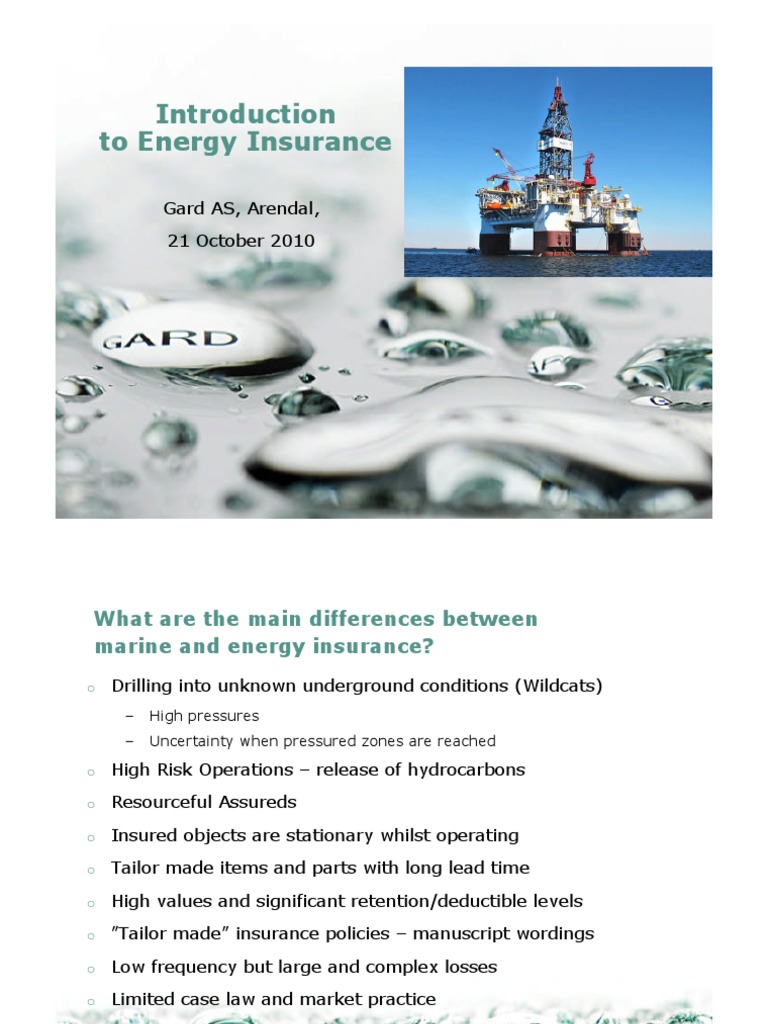 Offshore Energy Insurance Overview | PDF | Offshore Drilling | Blowout ...