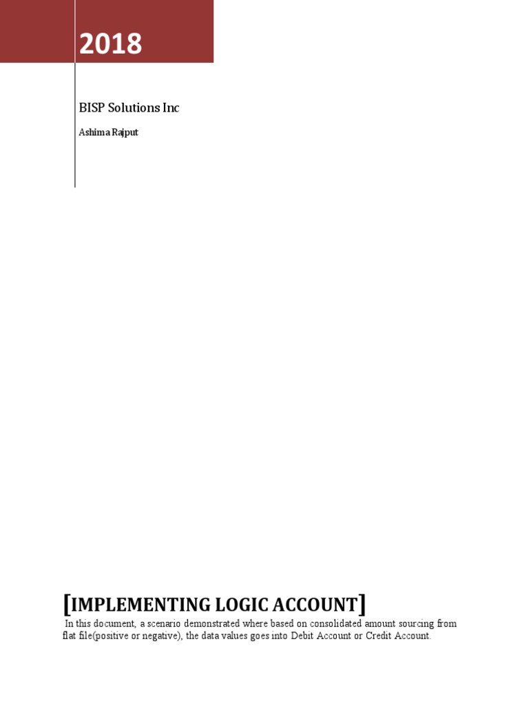 FDMEE Logic Accounts | PDF | Debits And Credits | Software Engineering