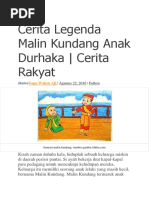 Cerita Legenda Malin Kundang Anak Durhaka | PDF