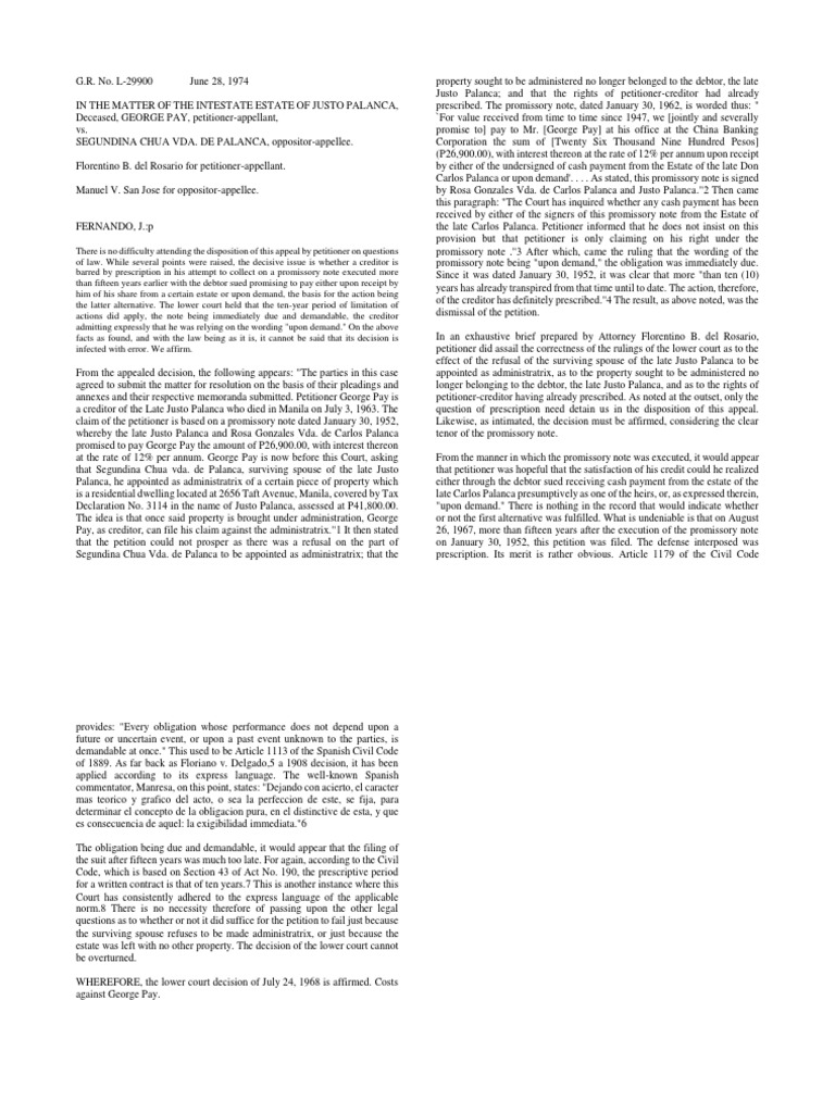 Pay Vs Palanca | PDF | Promissory Note | Government