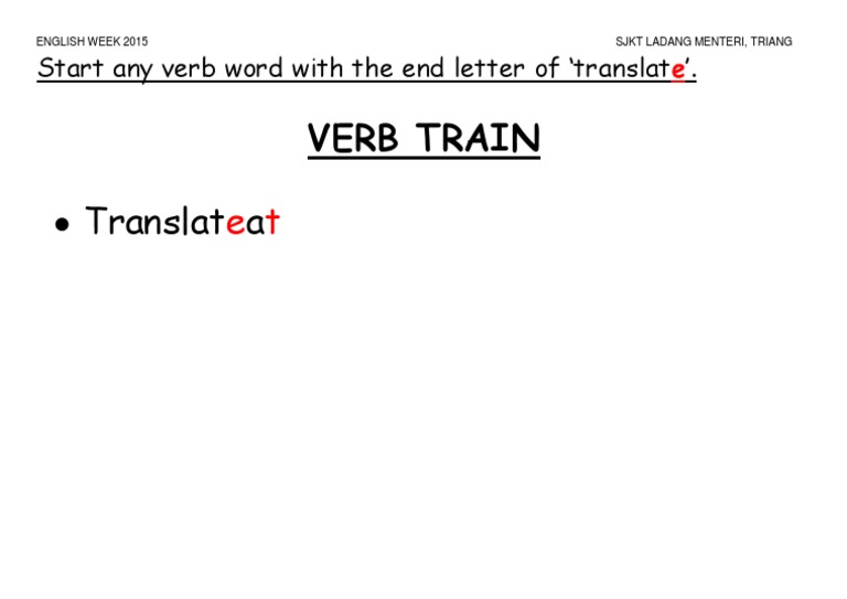 Verb Train | PDF