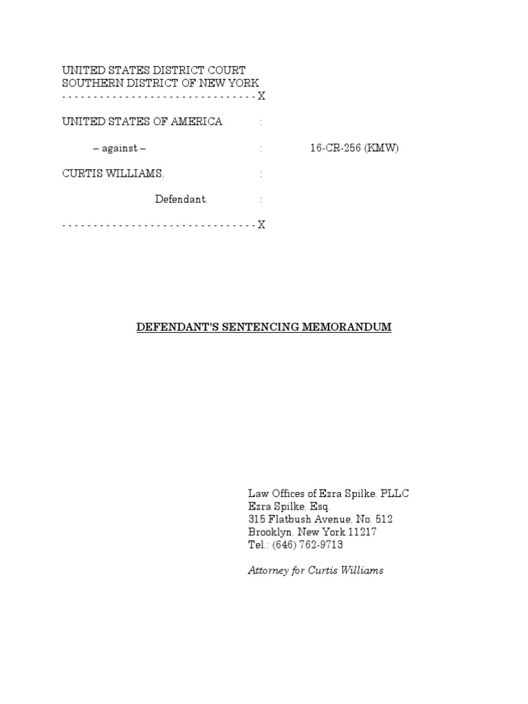 Sentencing Memo - Career Offender | PDF | Criminal Law | Public Law