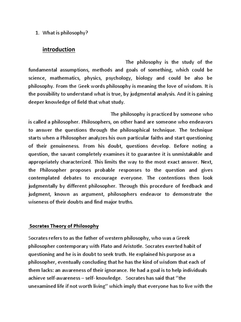 Socrates Theory of Philosophy | PDF | Psychology | Science