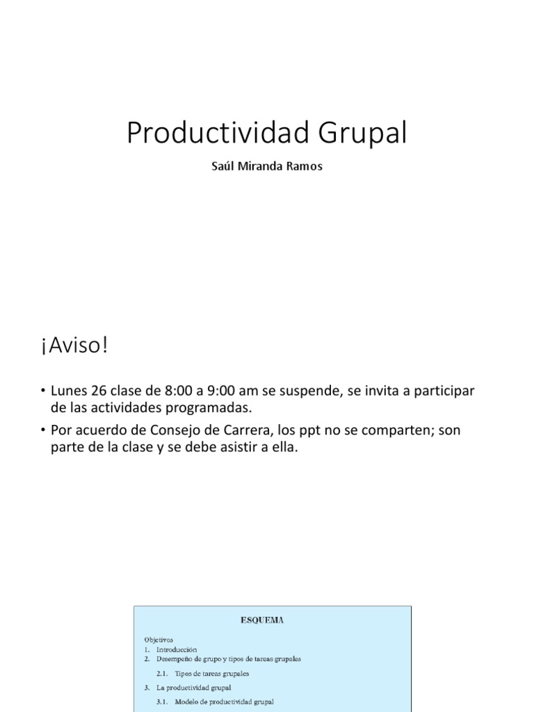 Productividad Grupal | PDF | Motivación | Motivacional