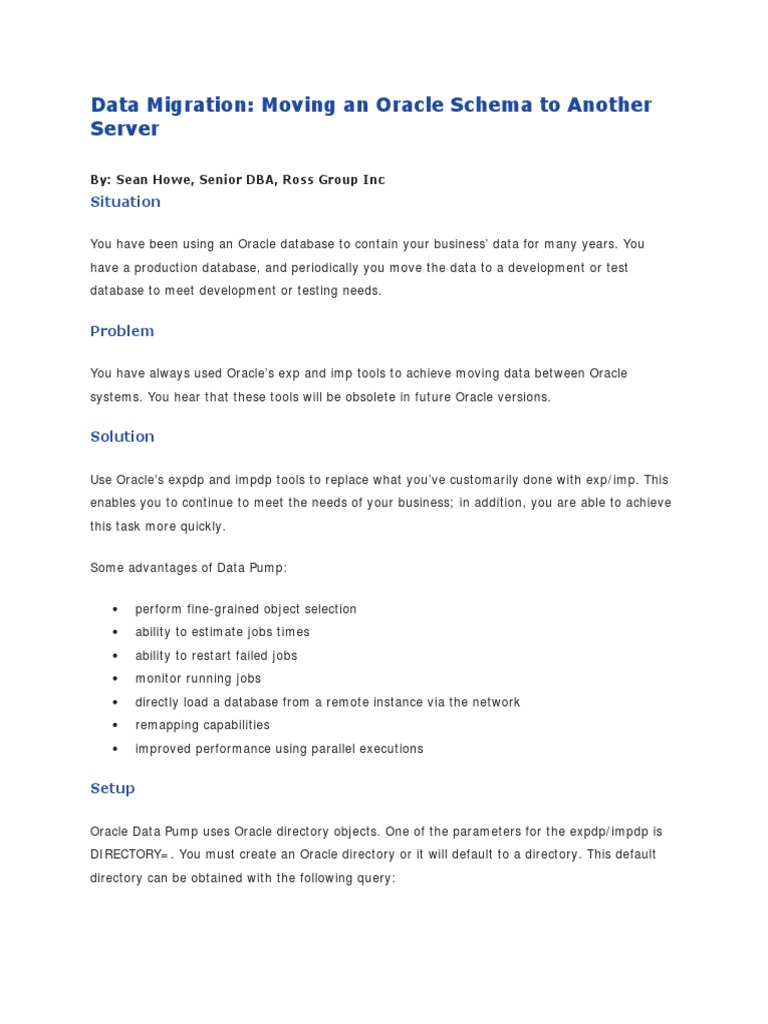 Data Migration | PDF | Oracle Database | Information Retrieval