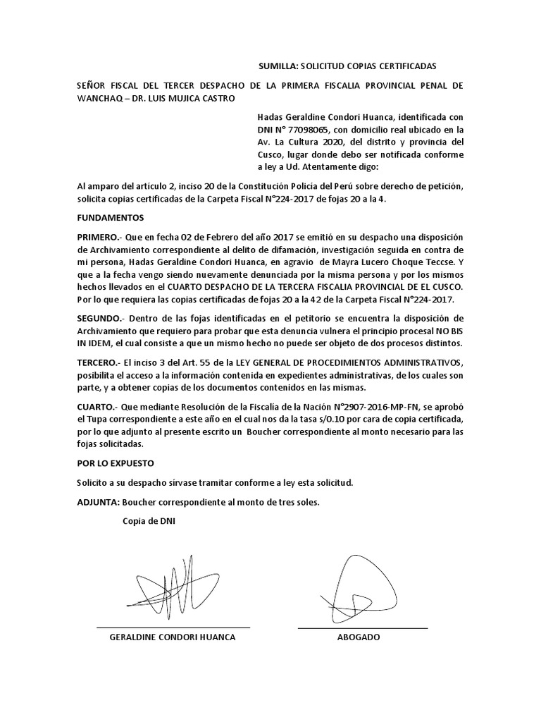 Solicitud Administrativa | PDF