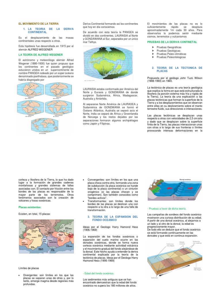 La Deriva Continental | PDF | Placas tectónicas | Tectónica