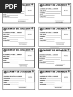 Carnet de Jugador | PDF