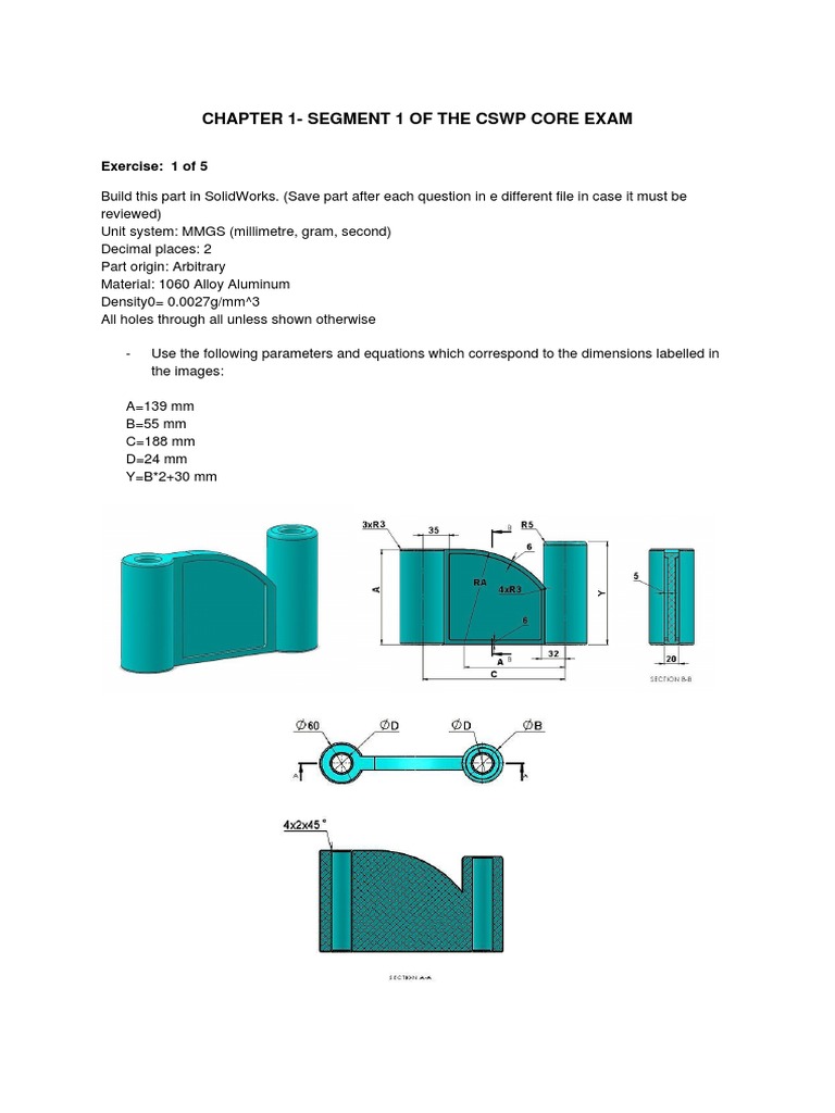 CSWP Guide For Solidworks Test | PDF | Equations | Aluminium
