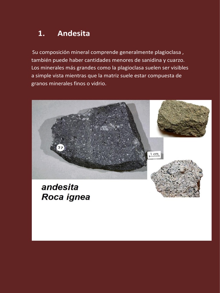 Andesita | PDF | Roca ígnea | Minerales