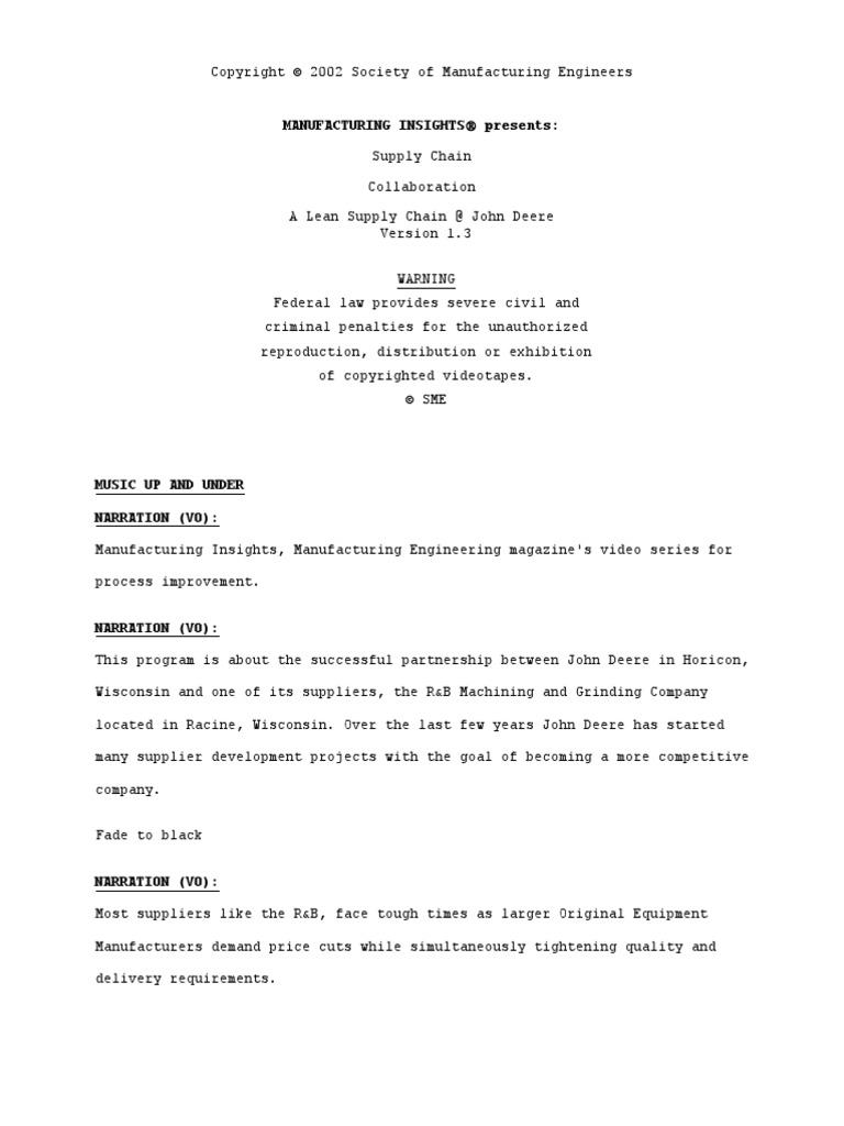 Dv03pub32 Script | PDF | Electronic Data Interchange | Supply Chain