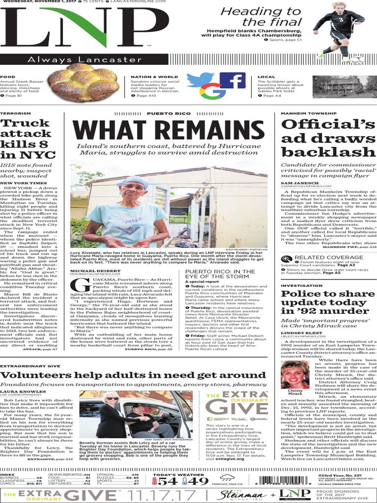 LNP: Nov. 1, 2017 | PDF | Puerto Rico | Sports