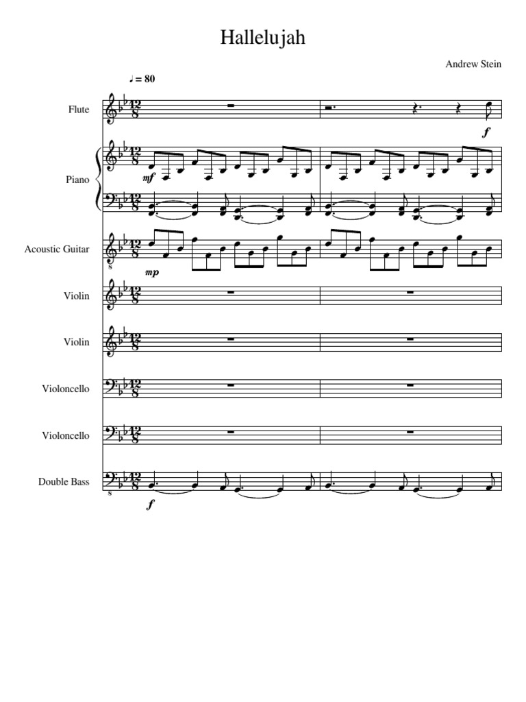 Hallelujah MuseScore | PDF | Friction Musical Instruments | Music ...