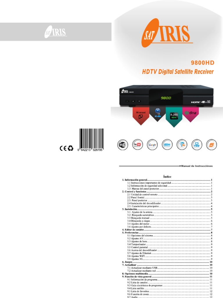 Manual Iris 9800hd PDF | PDF