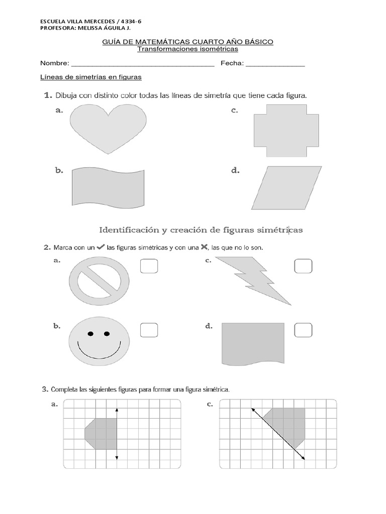 Guia Transformaciones Isometricas Cuarto | PDF Guia Transformaciones Isometricas Cuarto | PDF
