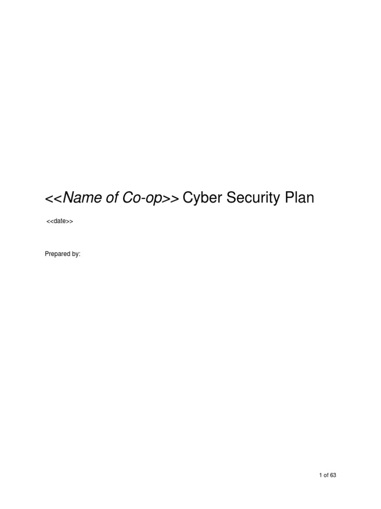 Cyber Security Plan Template | Download Free PDF | Computer Security ...