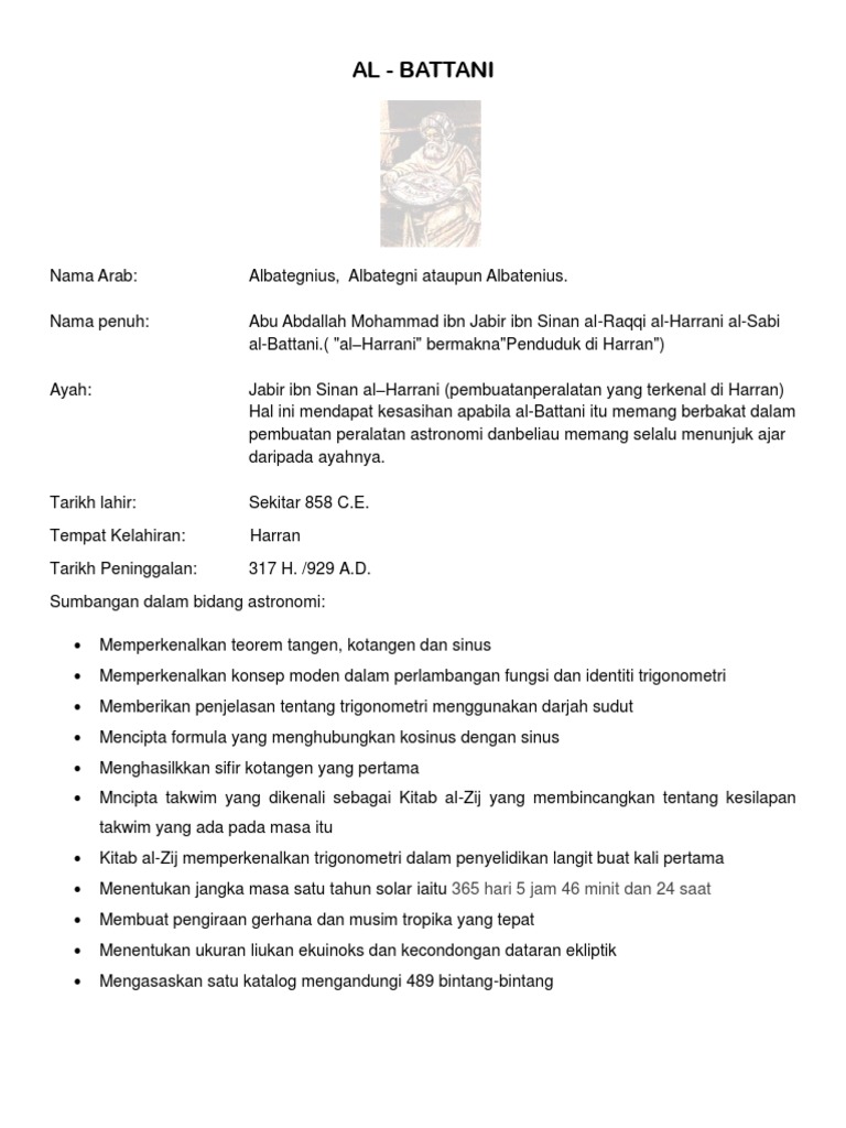 Al Battani | PDF | Seni | Sejarah