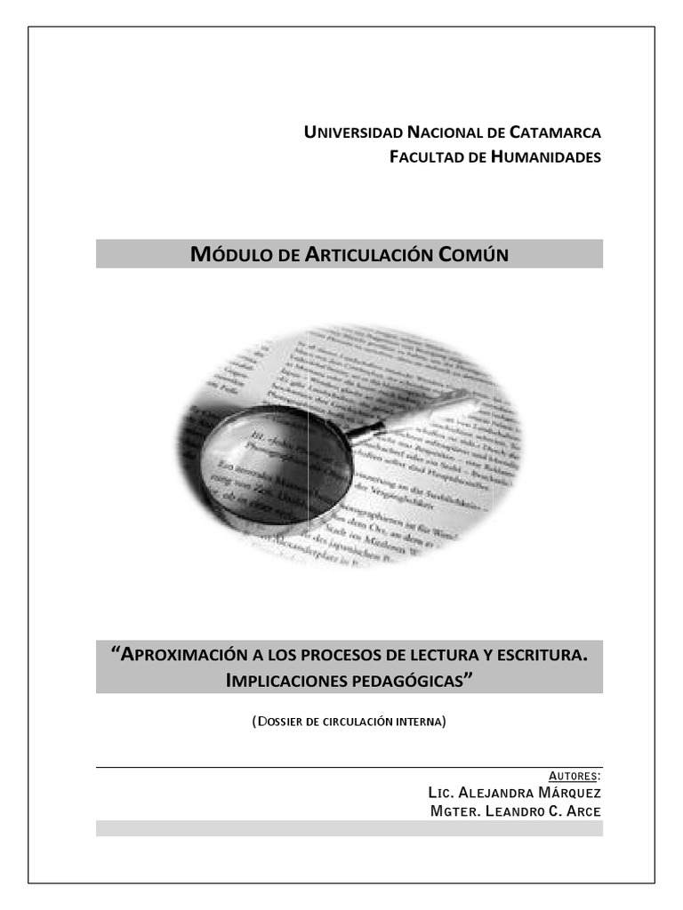 Dossier Lectura Escritura para docentesMAC PDF | PDF | Lectura (proceso ...