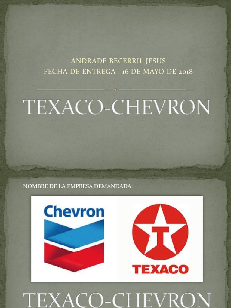 Texaco Chevron Conflicto en El Ecuador | PDF | Ecuador | Petróleo