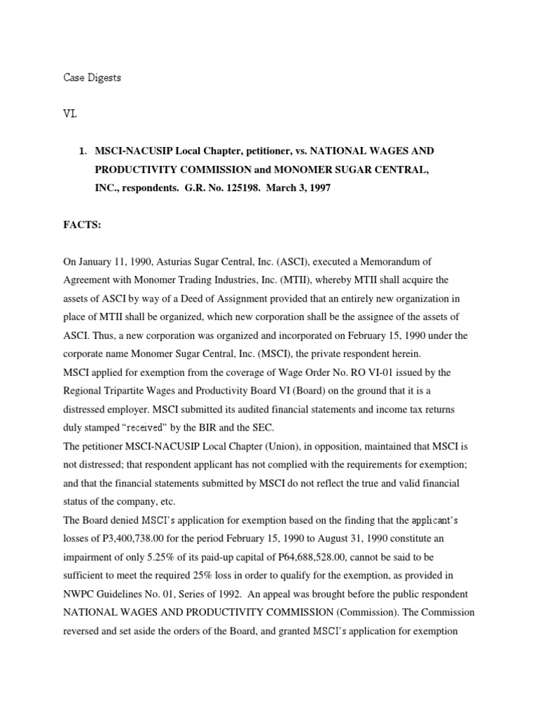 Commercial Law Case Digests (Selected) | PDF | Stocks | Board Of Directors