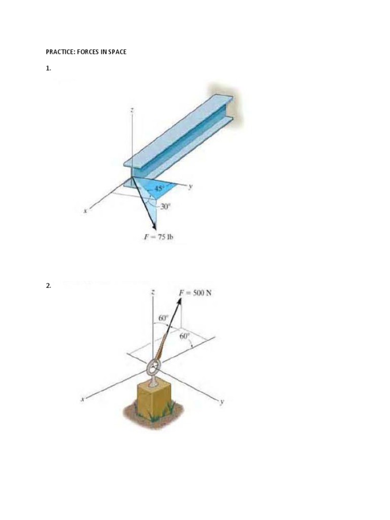 Practice - Forces in Space | PDF