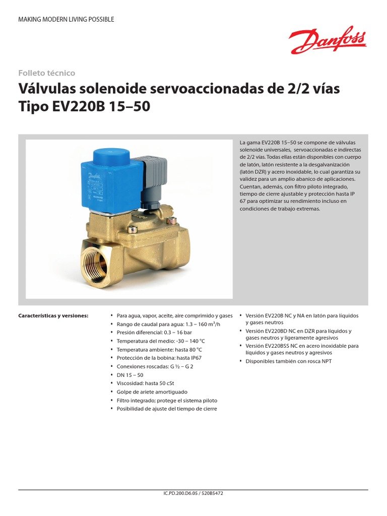 IC - pd.200.D6.05 Danfoss | PDF | Tornillo | Acero