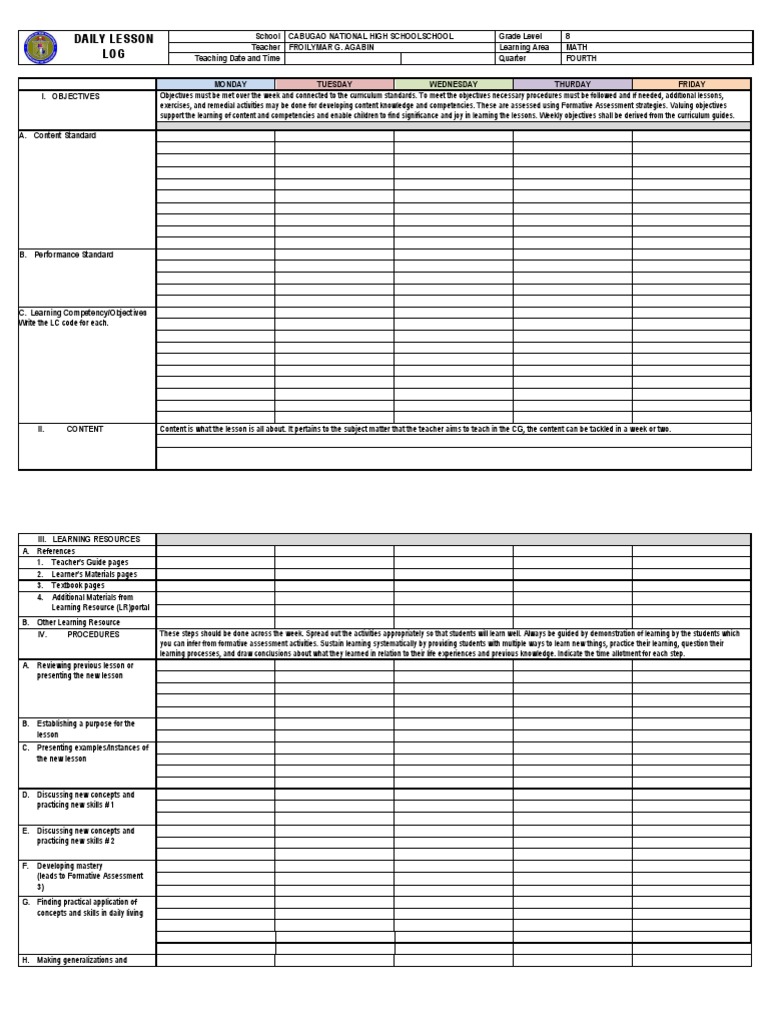Sample DLL | Download Free PDF | Educational Assessment | Teachers