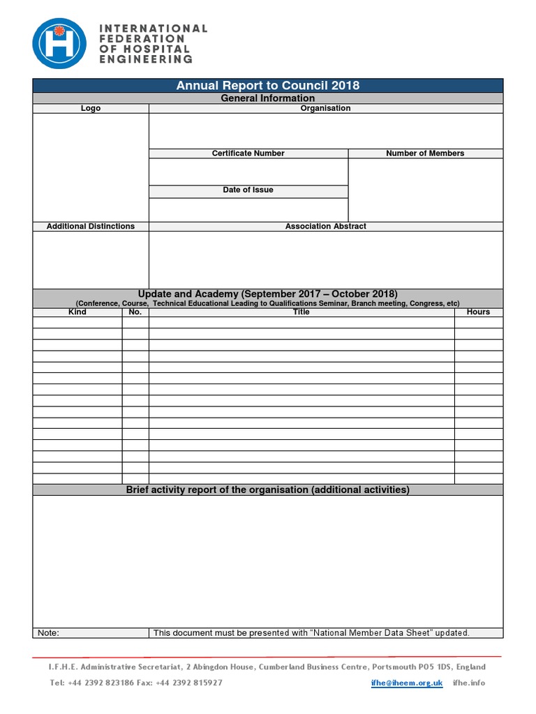 Annual Report To Council 2018: General Information | PDF ...