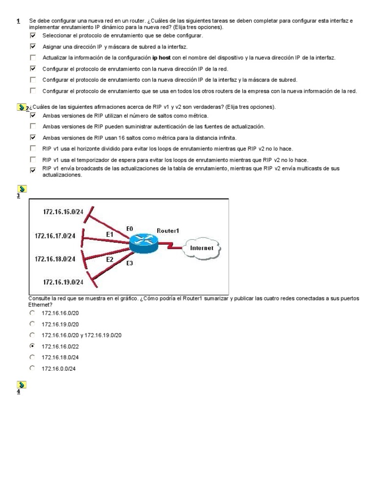 Ccna Semestre 3 Examen 1 100 Pdf Enrutador Computación