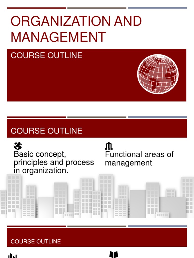 Organization and Management: Course Outline | PDF