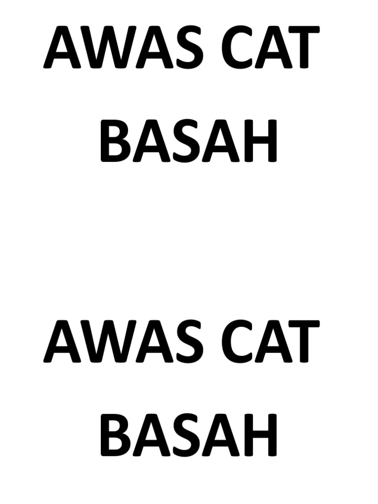 AWAS CAT Basah | PDF