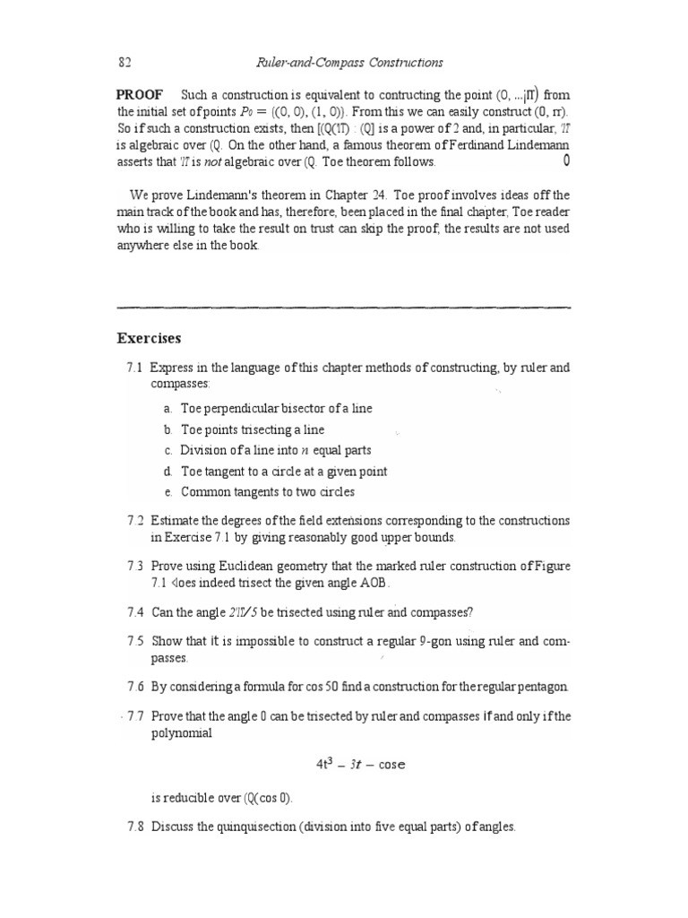 Ruler-and-Compass Constructions | PDF | Algebra | Geometry