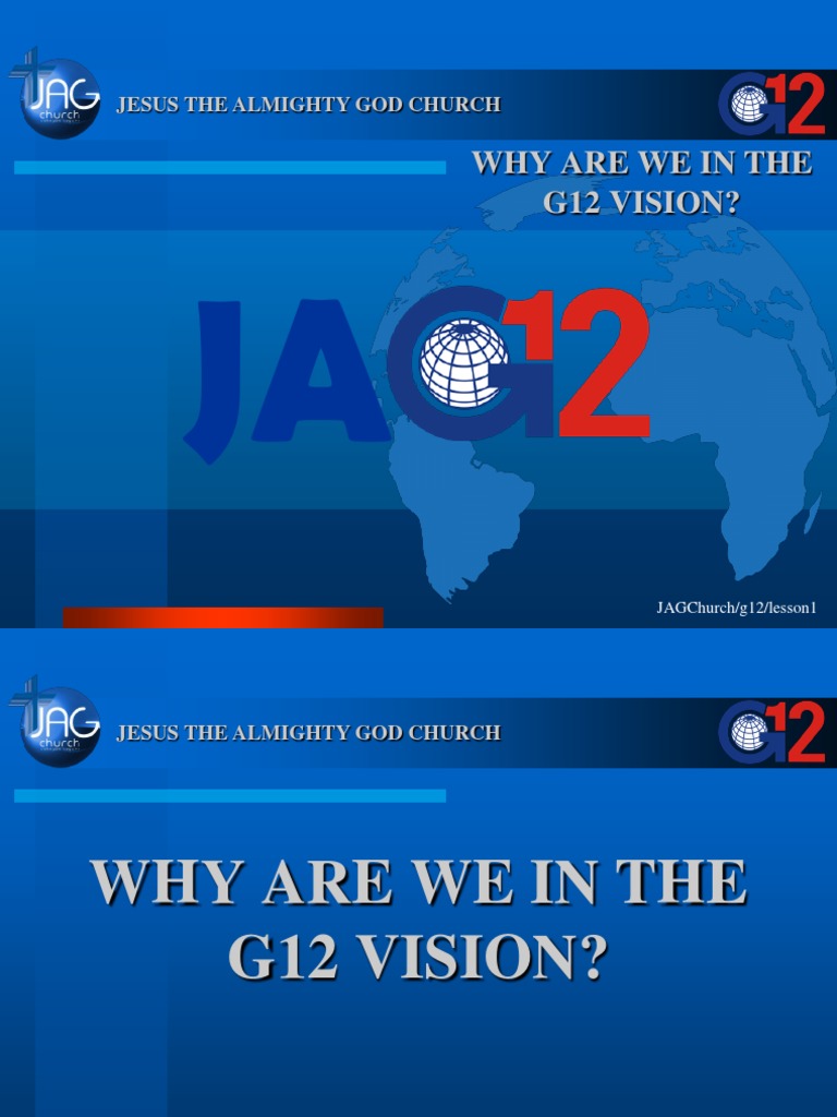 Why We Are in The G12 Vision JAG! | PDF | God In Christianity | Jesus