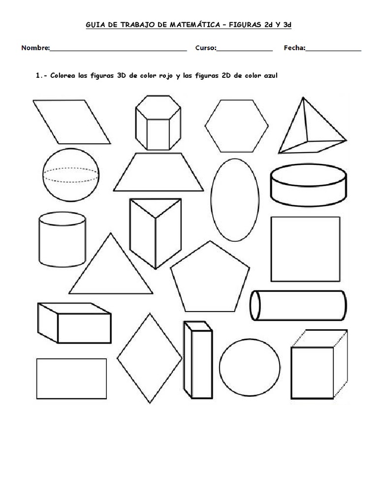 Guia de Trabajo Figuras 2d y 3d | PDF