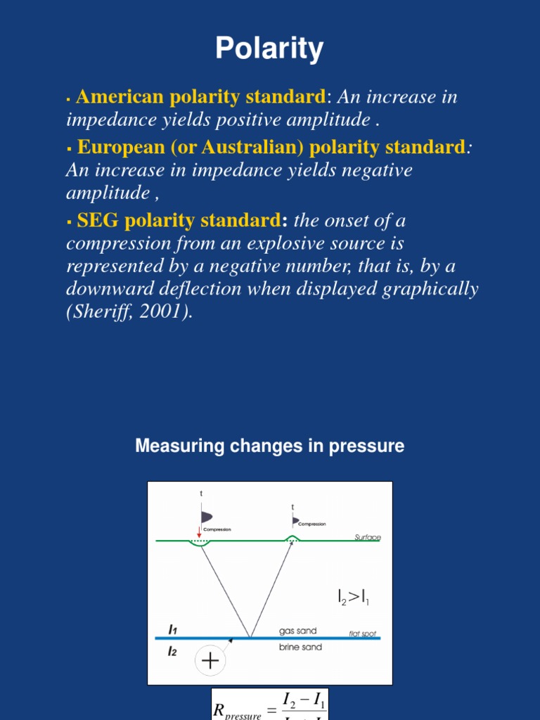 SEG Polarity Standards Explained | PDF | Angular Resolution | Wavelet
