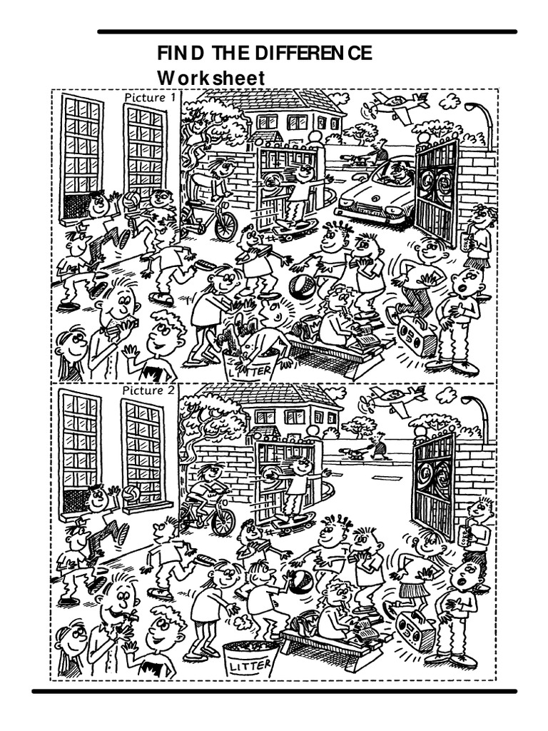 Find The Difference Worksheet | PDF