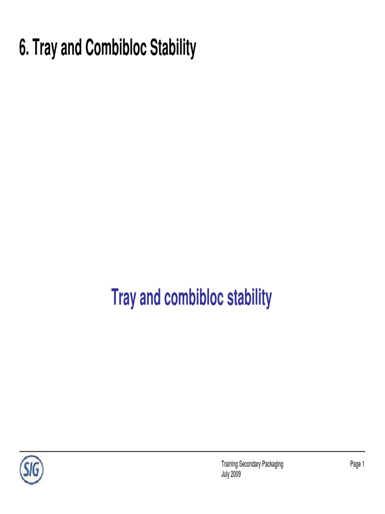 Tray and Combibloc Stability | PDF | Packaging And Labeling ...