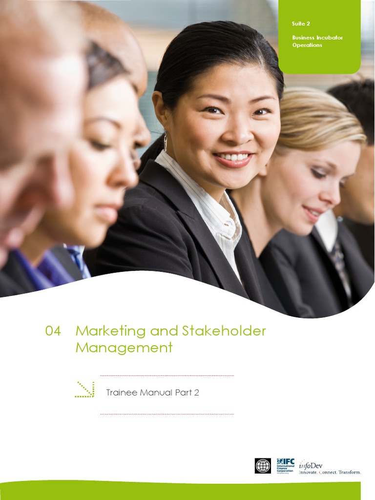 Marketing & Stakeholder Management Guide | PDF | Business Incubator | Marketing
