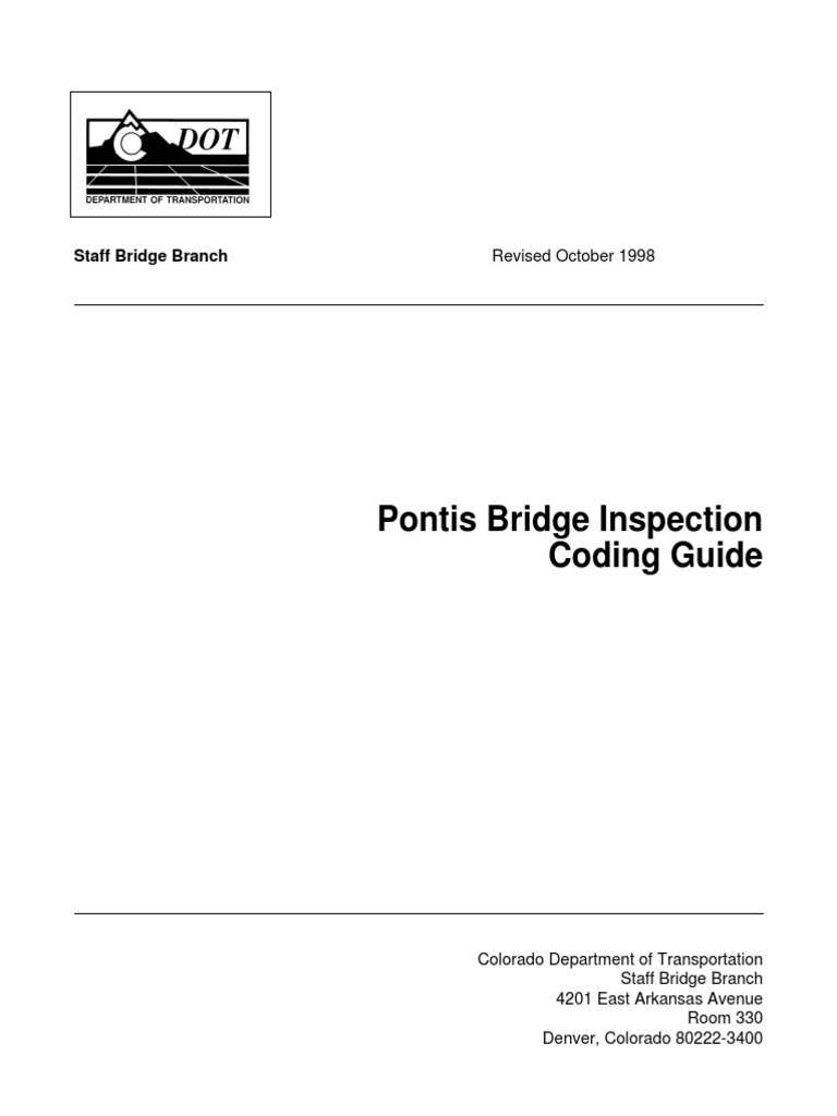 Pontis Bridge Inspection Guide | PDF | Corrosion | Rust